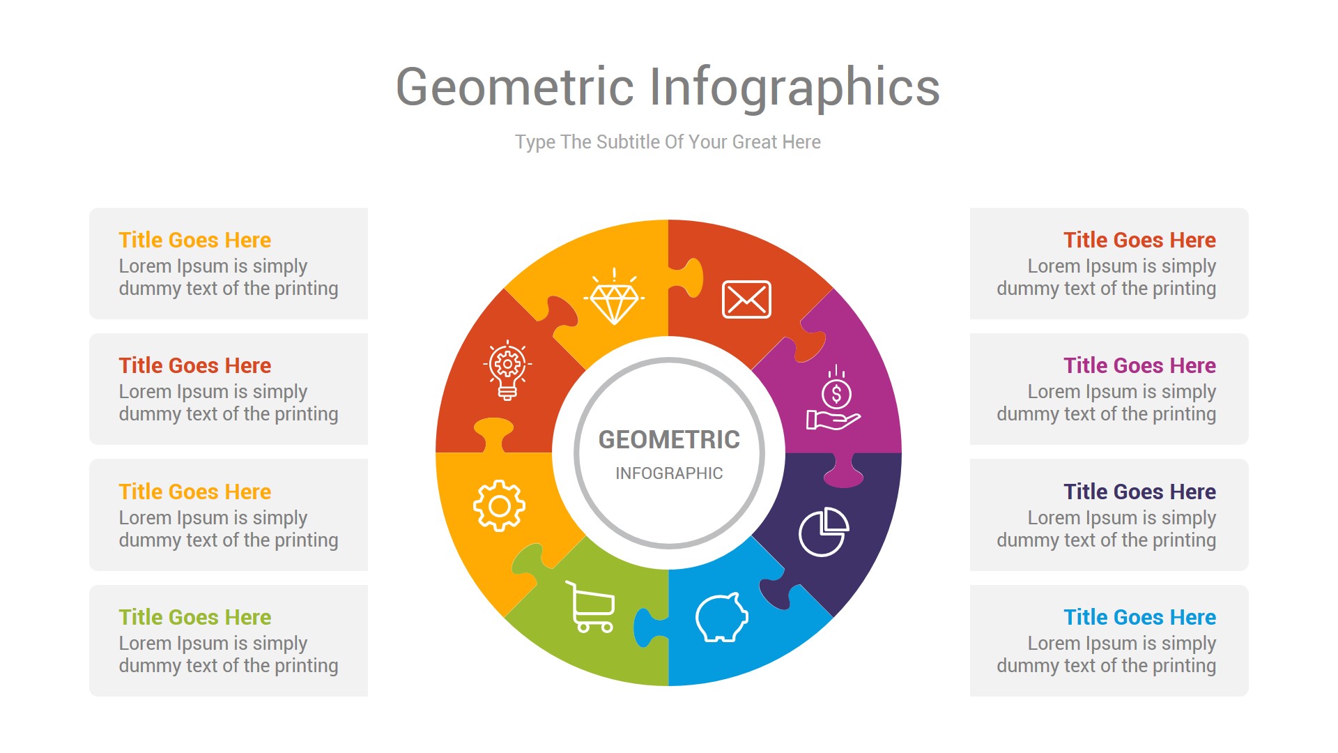 Geometric Infographics Google Slides & Illustrator Template by Neroox