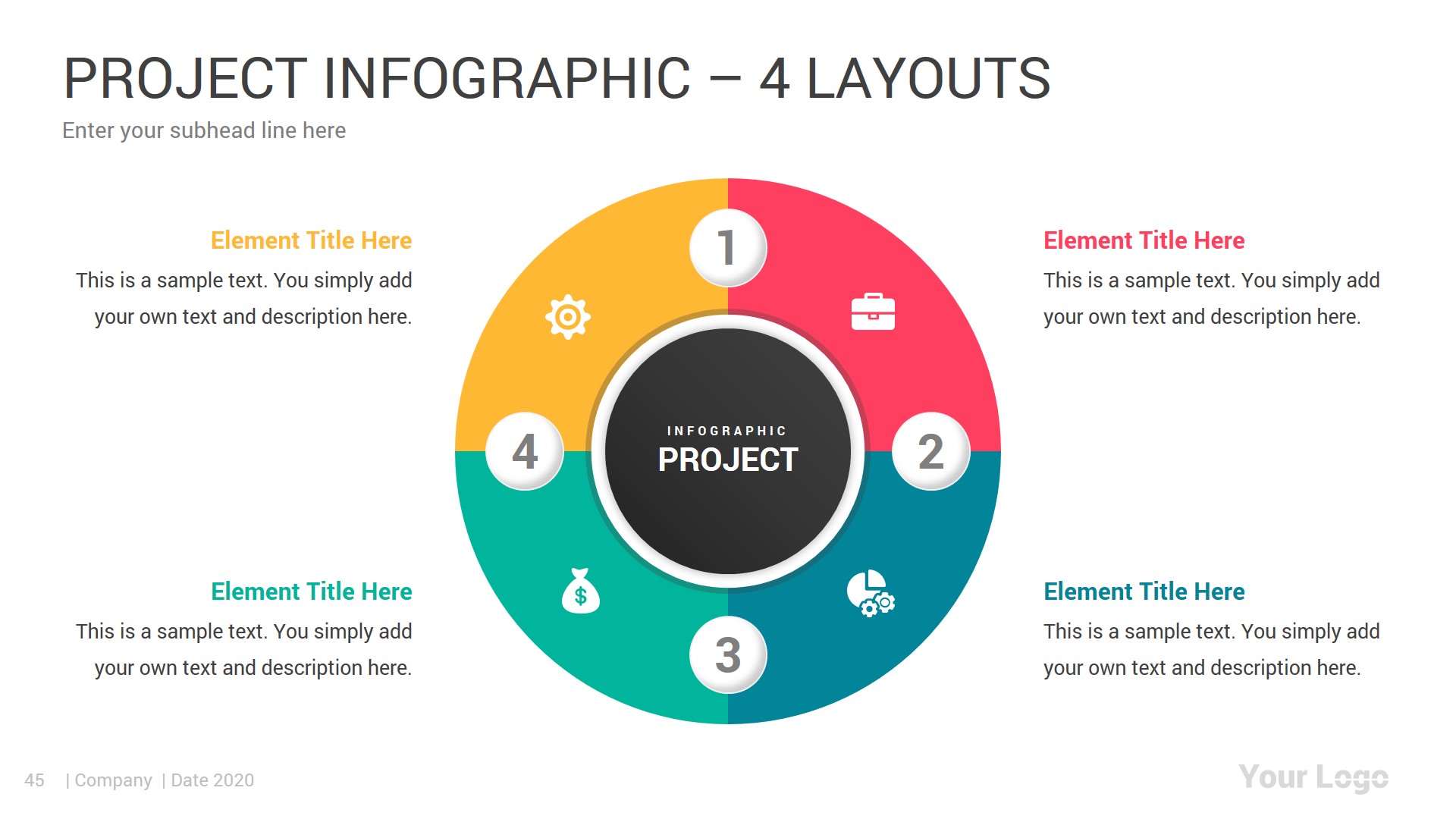 Project PowerPoint Infographics Template Pack, Presentation Templates
