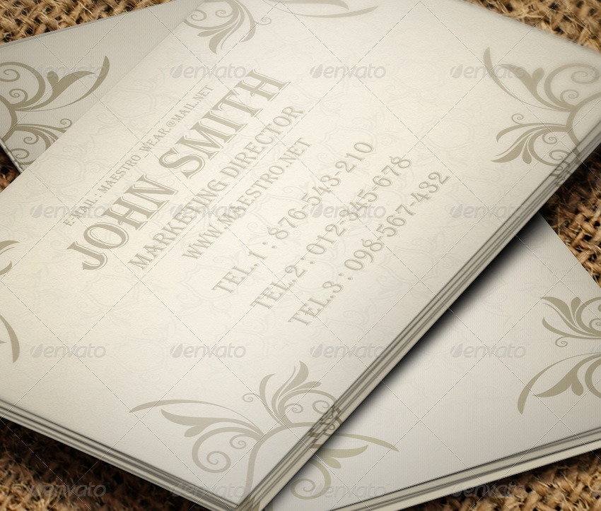Maestro Retro Elegant Business Cards, Print Templates | GraphicRiver