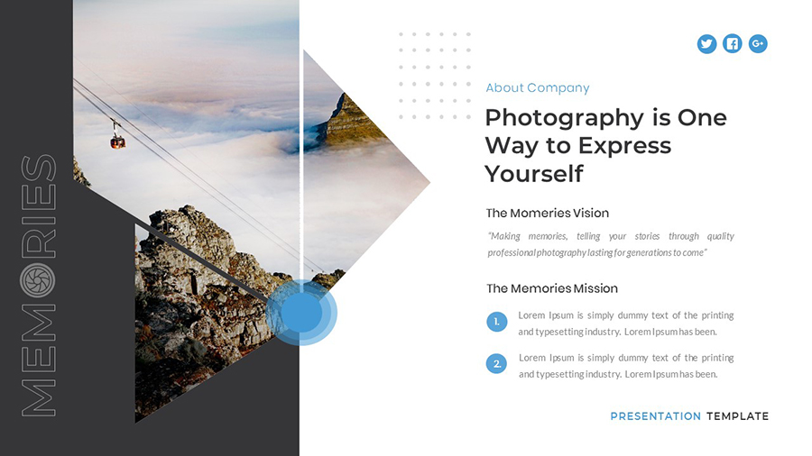 Memories – Photography Powerpoint Template, Presentation Templates