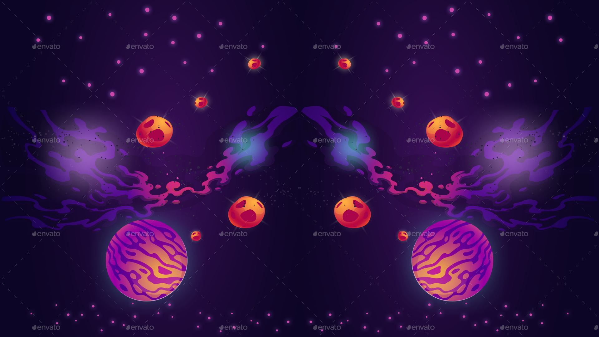 Space Parallax Backgrounds, Game Assets | GraphicRiver