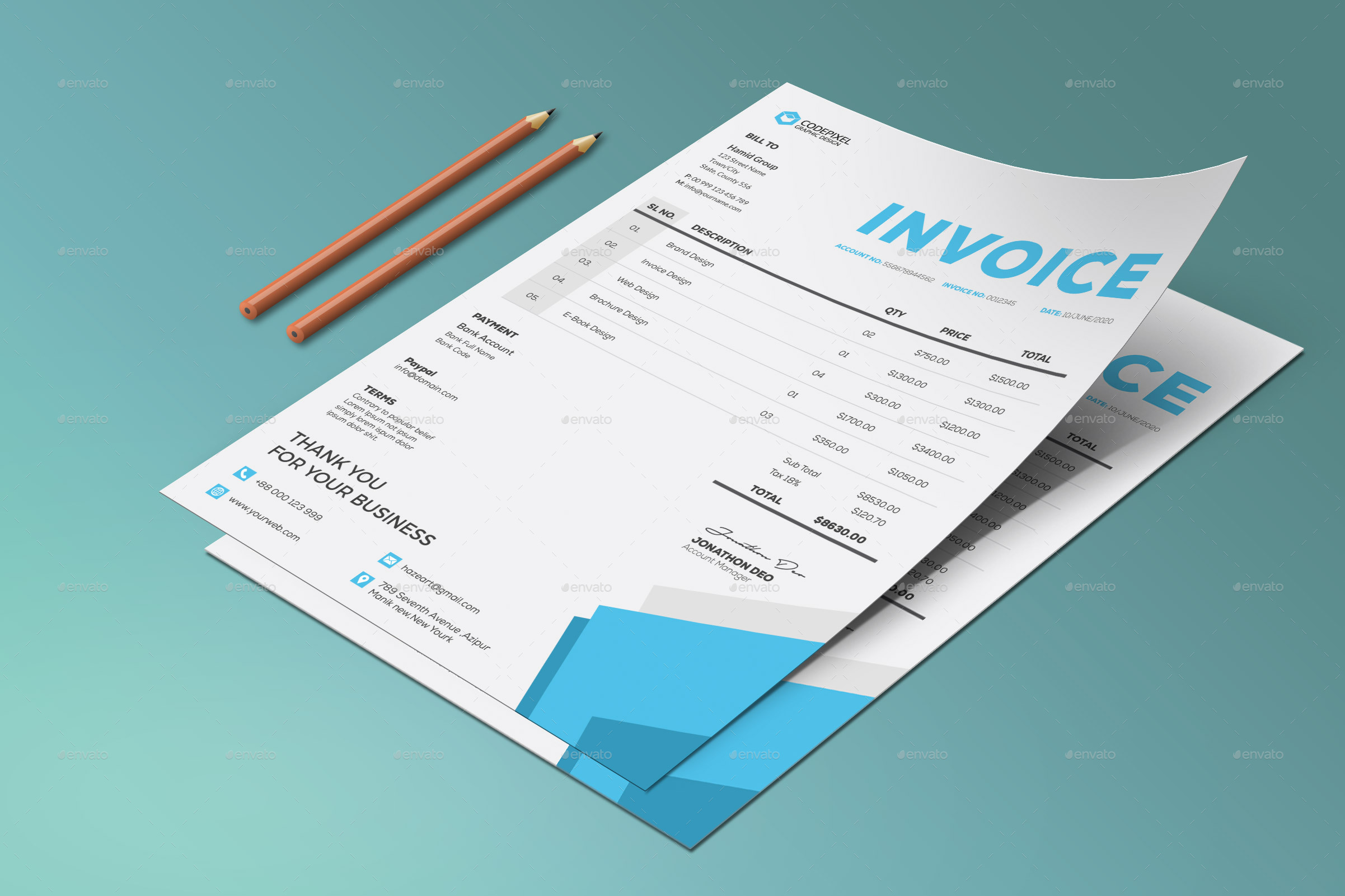 Corporate Invoice, Print Templates | GraphicRiver