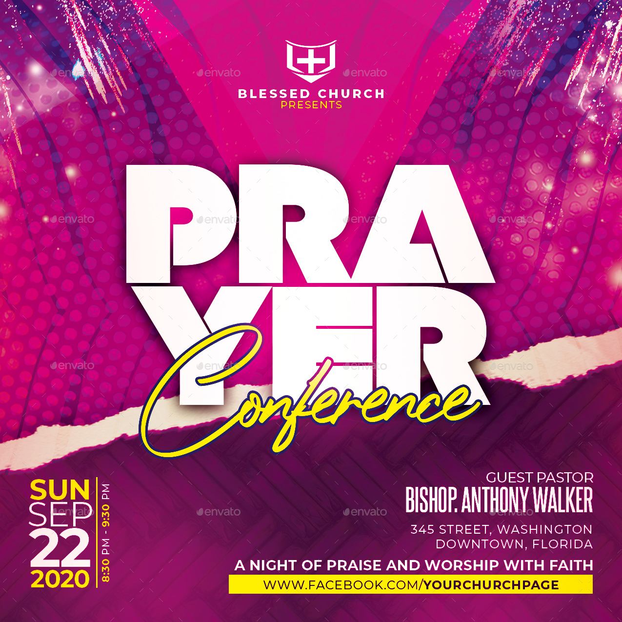 Prayer Conference Church Flyer/Poster, Print Templates | GraphicRiver