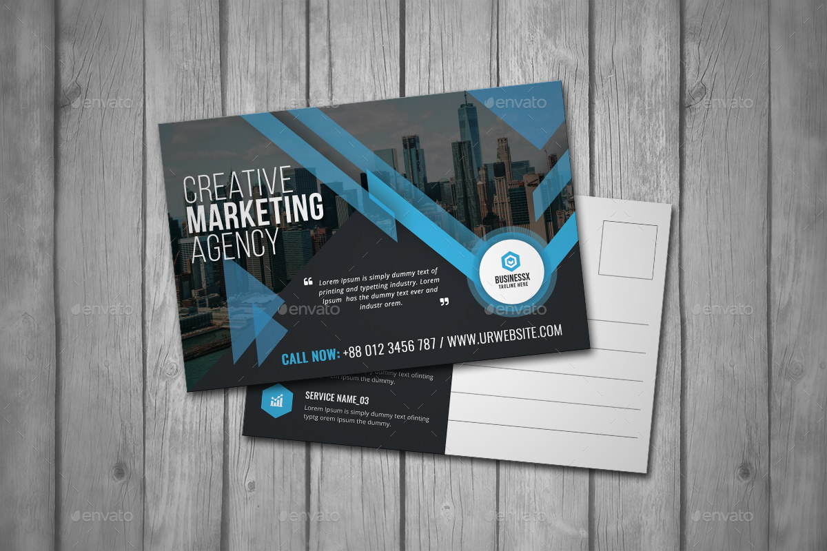 Business Post Card V02, Print Templates | GraphicRiver