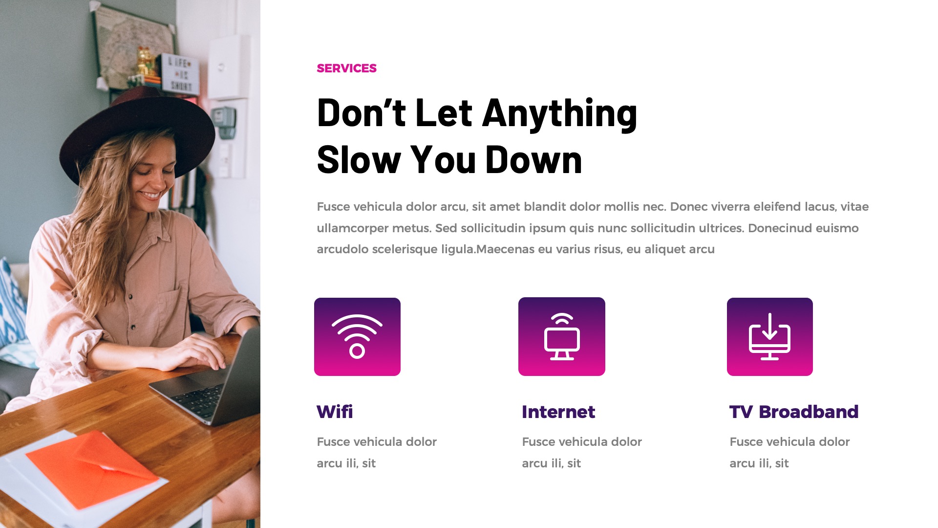 Paranet - Broadband & Telecom Powerpoint Template, Presentation Templates