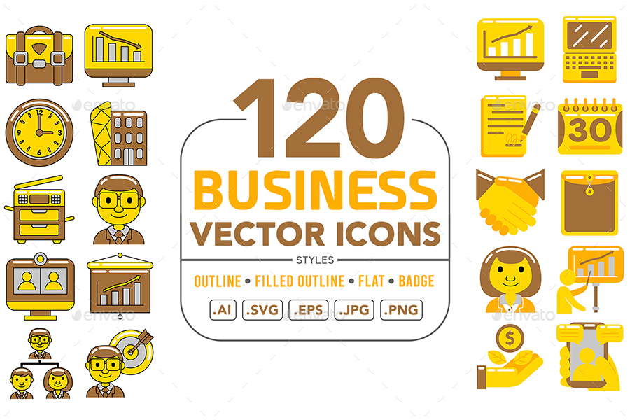 Business Vector Icons, Icons | GraphicRiver