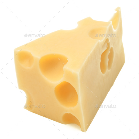 Cubes of cheese. Cheese block isolated over white background cutout ...