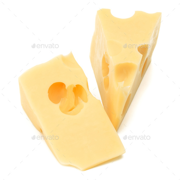 Cubes of cheese. Cheese block isolated on white background cutout Stock ...