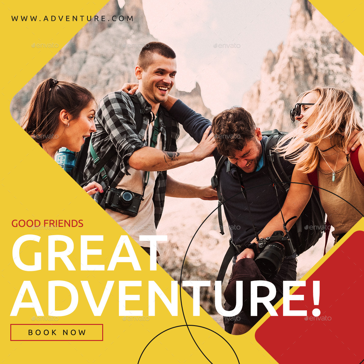 Adventurous - Adventure Travel Instagram Post, Web Elements | GraphicRiver
