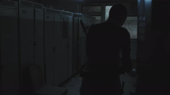 Woman Looting in Locker Room, Stock Footage | VideoHive