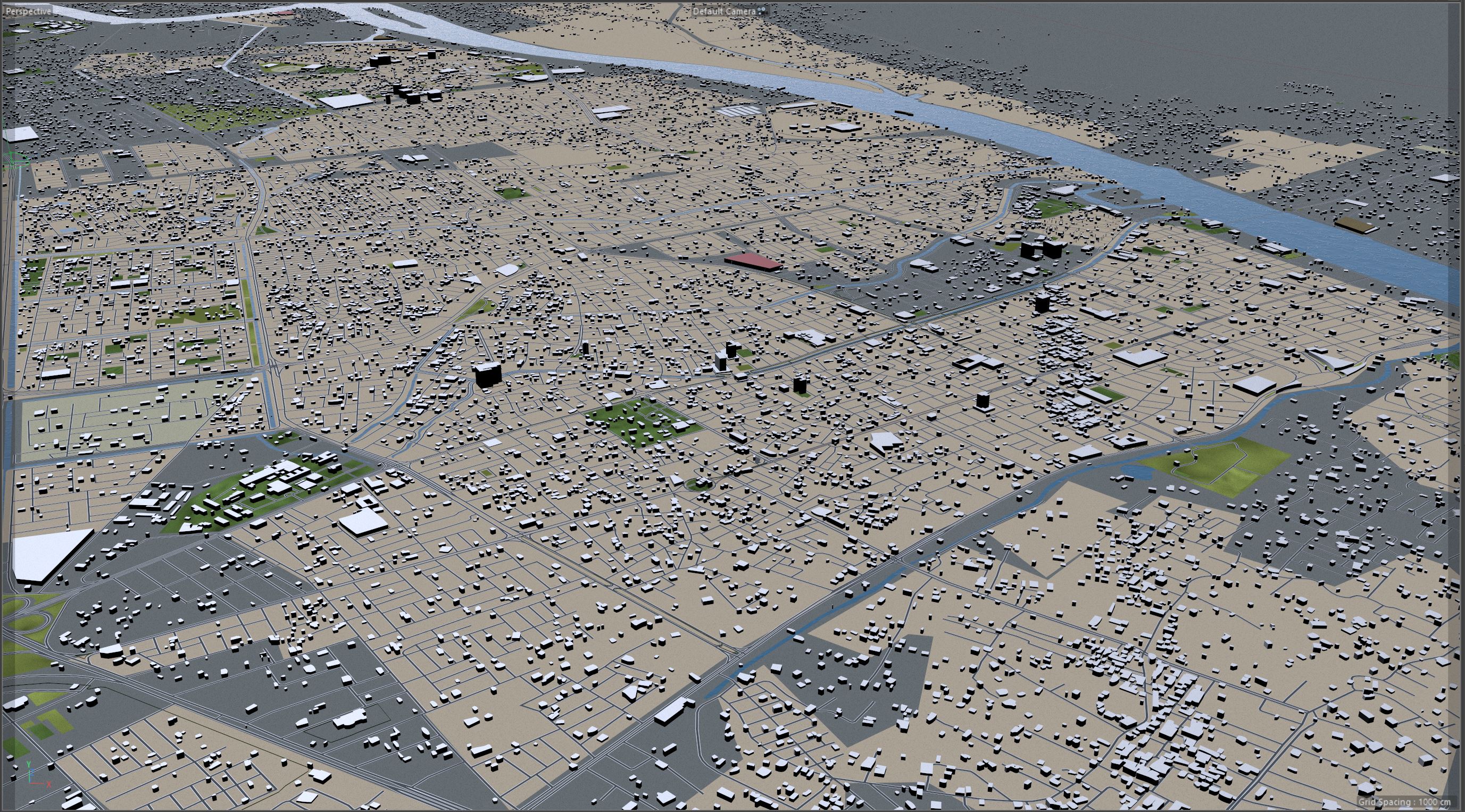 Basra city Iraq 3D Model 35km by TurboCG | 3DOcean