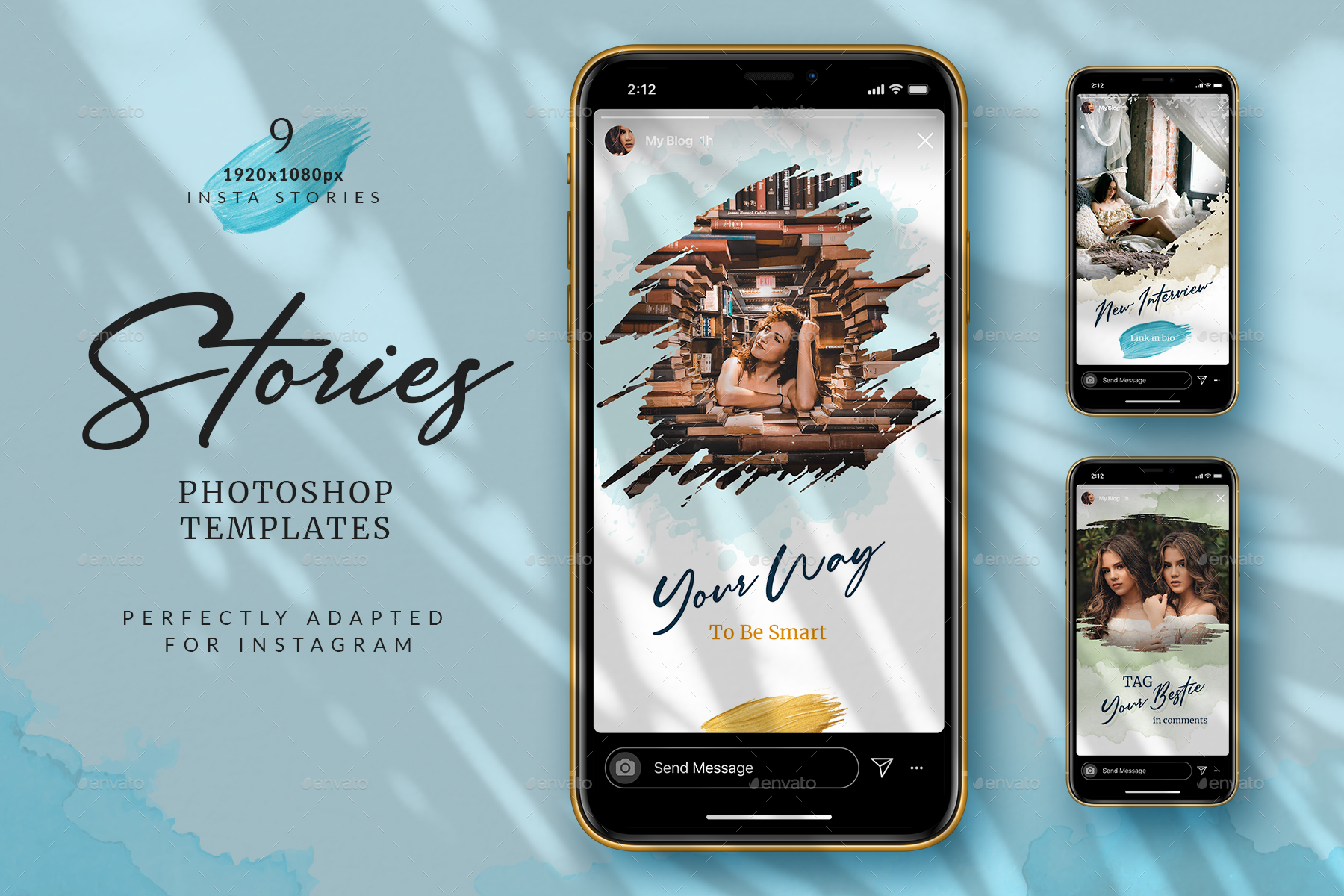 Splash Instagram Stories, Web Elements | GraphicRiver