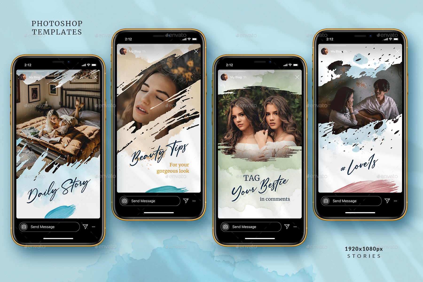 Splash Instagram Stories, Web Elements | GraphicRiver
