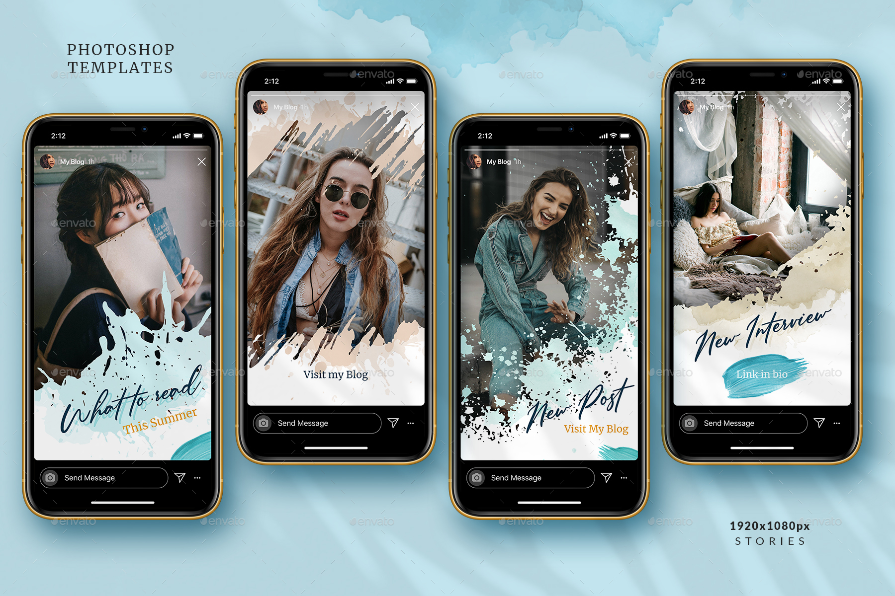 Splash Instagram Stories, Web Elements | GraphicRiver