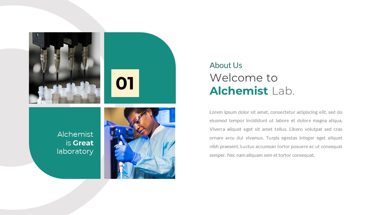 Alchemist – Laboratory Business PowerPoint Template, Presentation Templates
