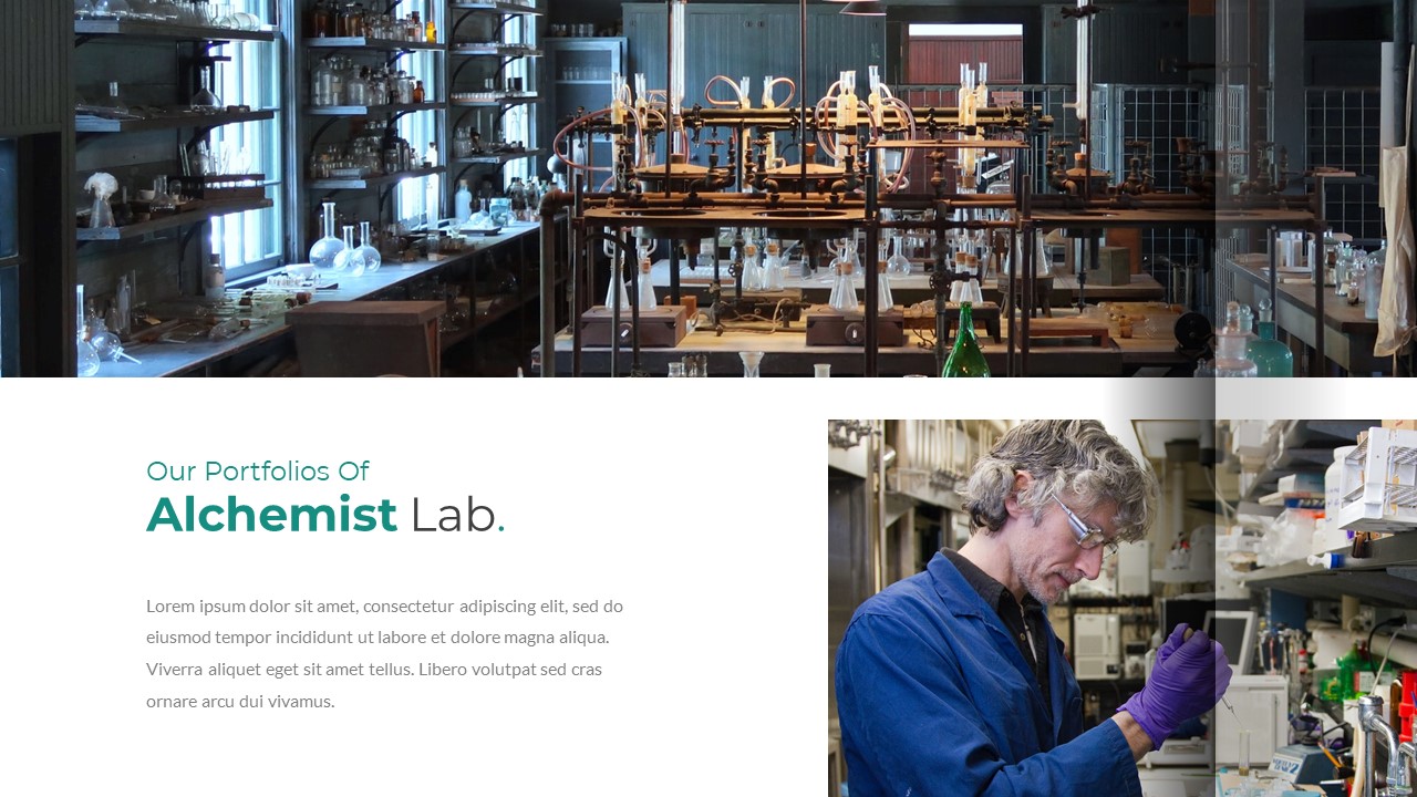 Alchemist – Laboratory Business PowerPoint Template, Presentation Templates