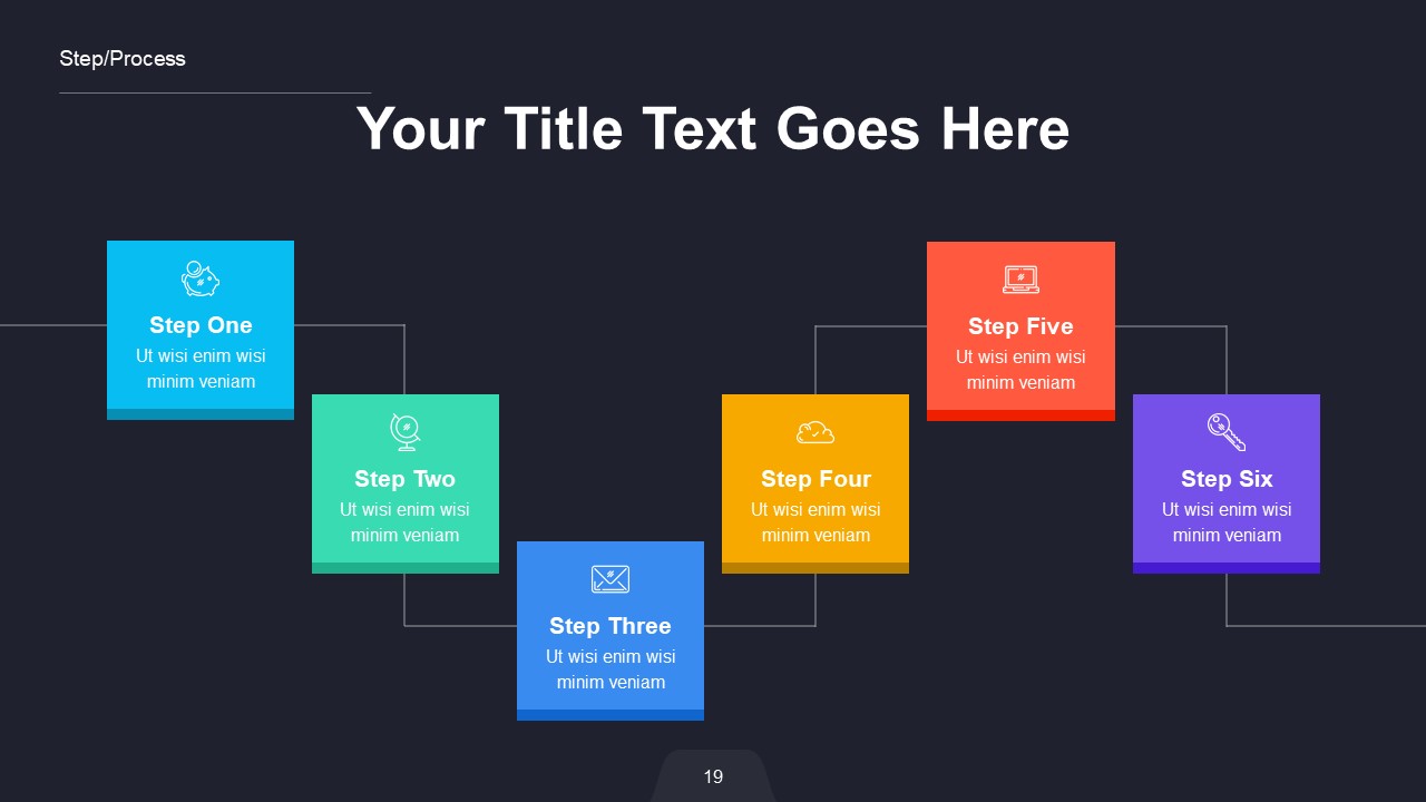 Step and Process PowerPoint Presentation Template, Presentation Templates