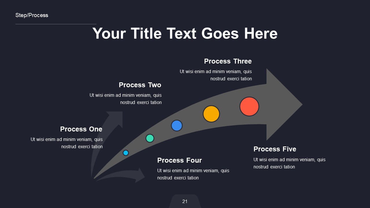 Step and Process PowerPoint Presentation Template, Presentation Templates