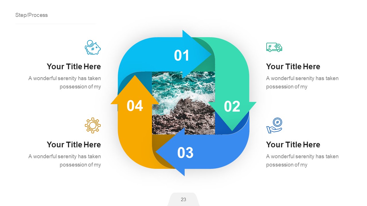 Step and Process PowerPoint Presentation Template, Presentation Templates