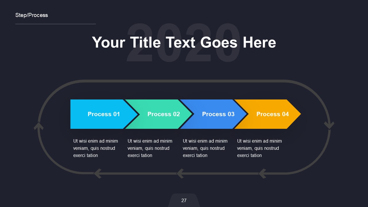 Step and Process PowerPoint Presentation Template, Presentation Templates