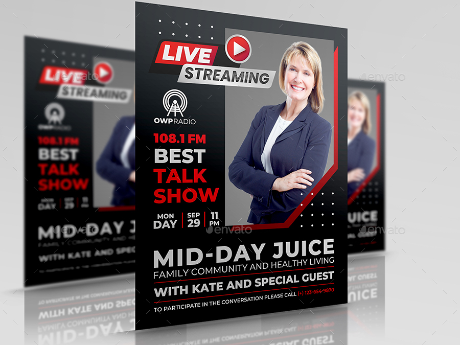 Radio Talk Show Flyer Template Vol.2, Print Templates | GraphicRiver