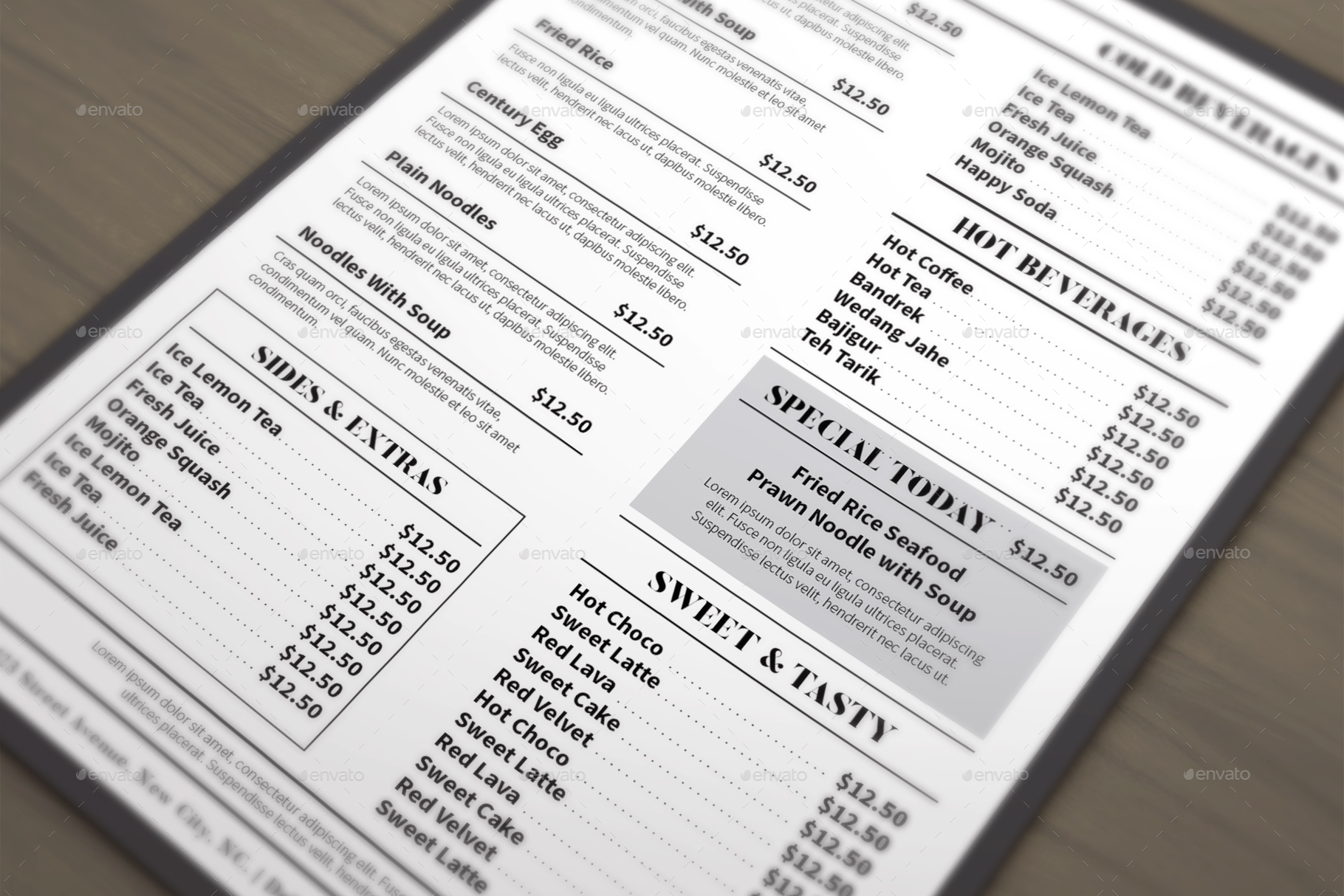 Simple Food Menu Template, Print Templates | GraphicRiver