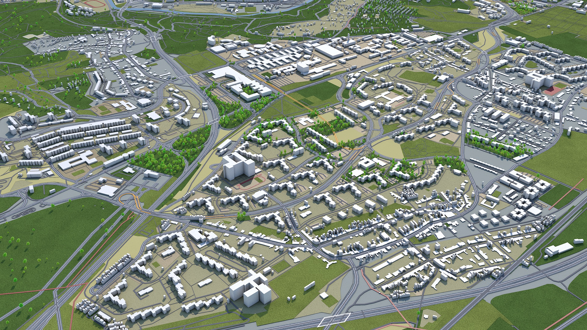 Brno city Czech Republic 3d model 40km by TurboCG | 3DOcean