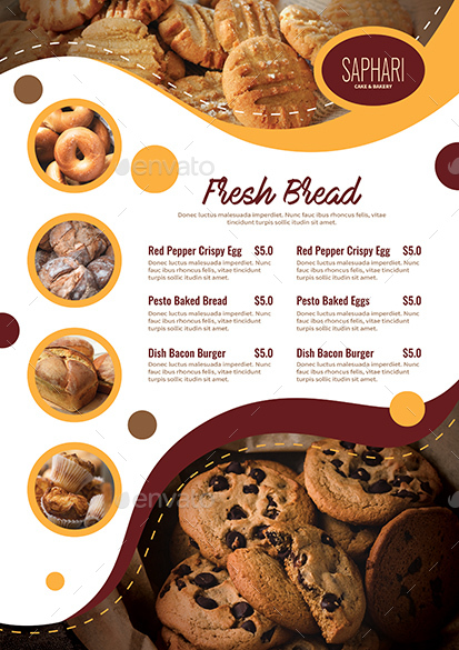 Bakery Menu, Print Templates | GraphicRiver