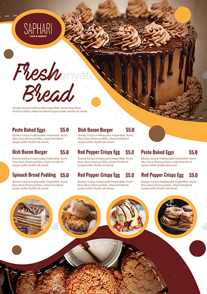 Bakery Menu, Print Templates | GraphicRiver