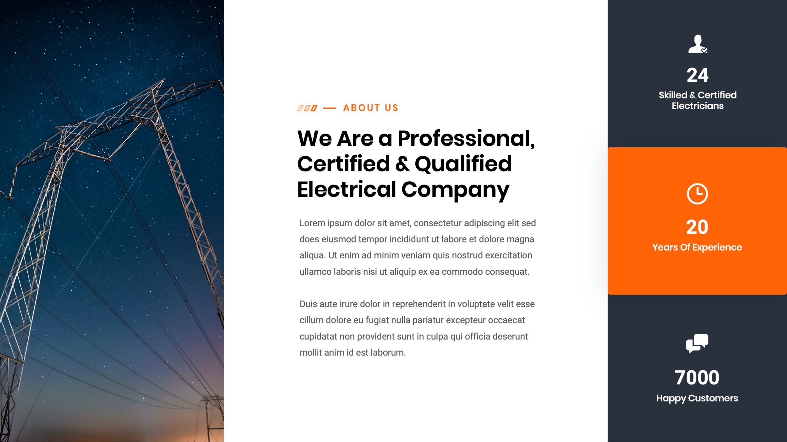 Electrical Services Google Slides Template, Presentation Templates