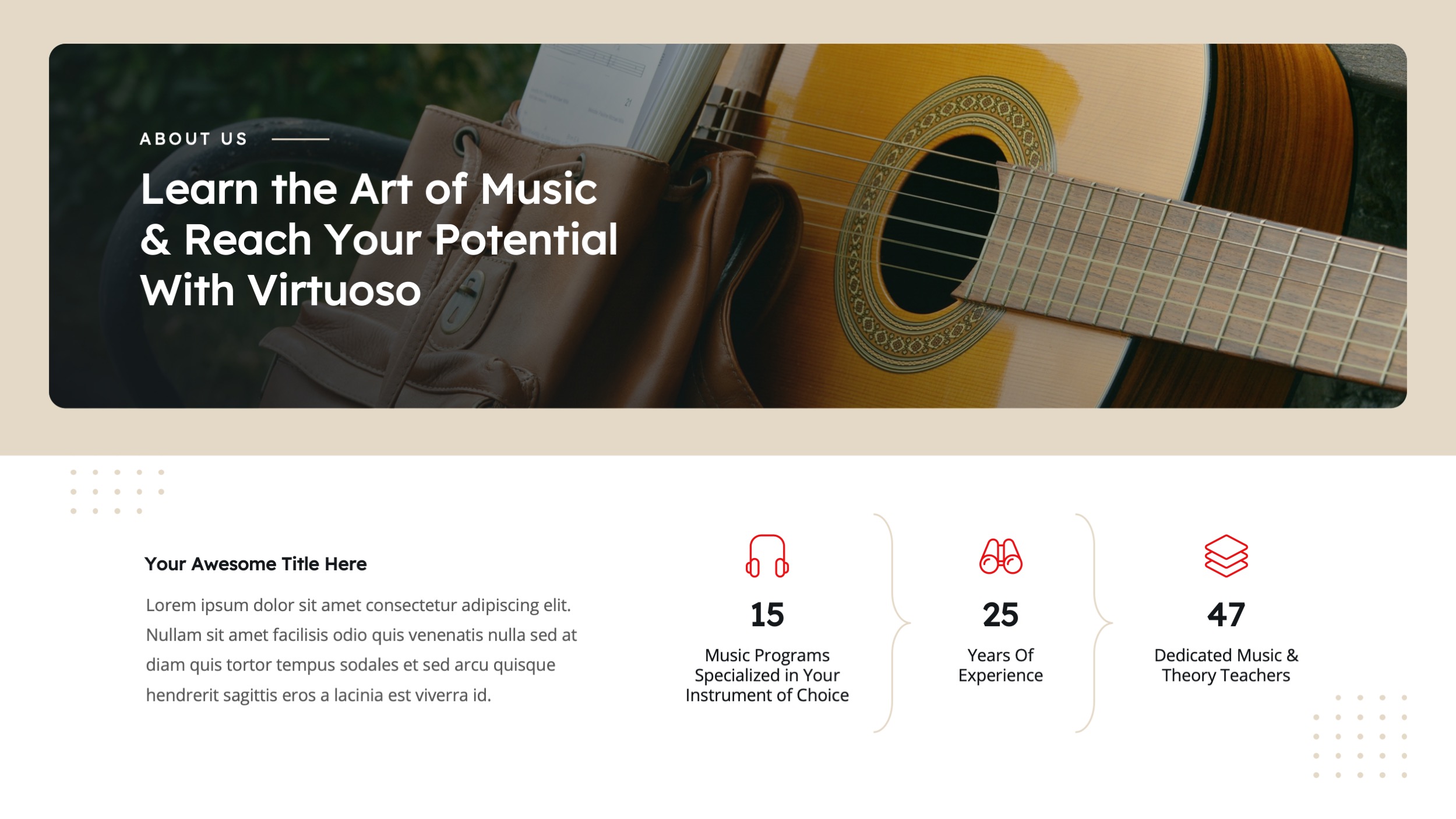 Music School PowerPoint Template, Presentation Templates | GraphicRiver