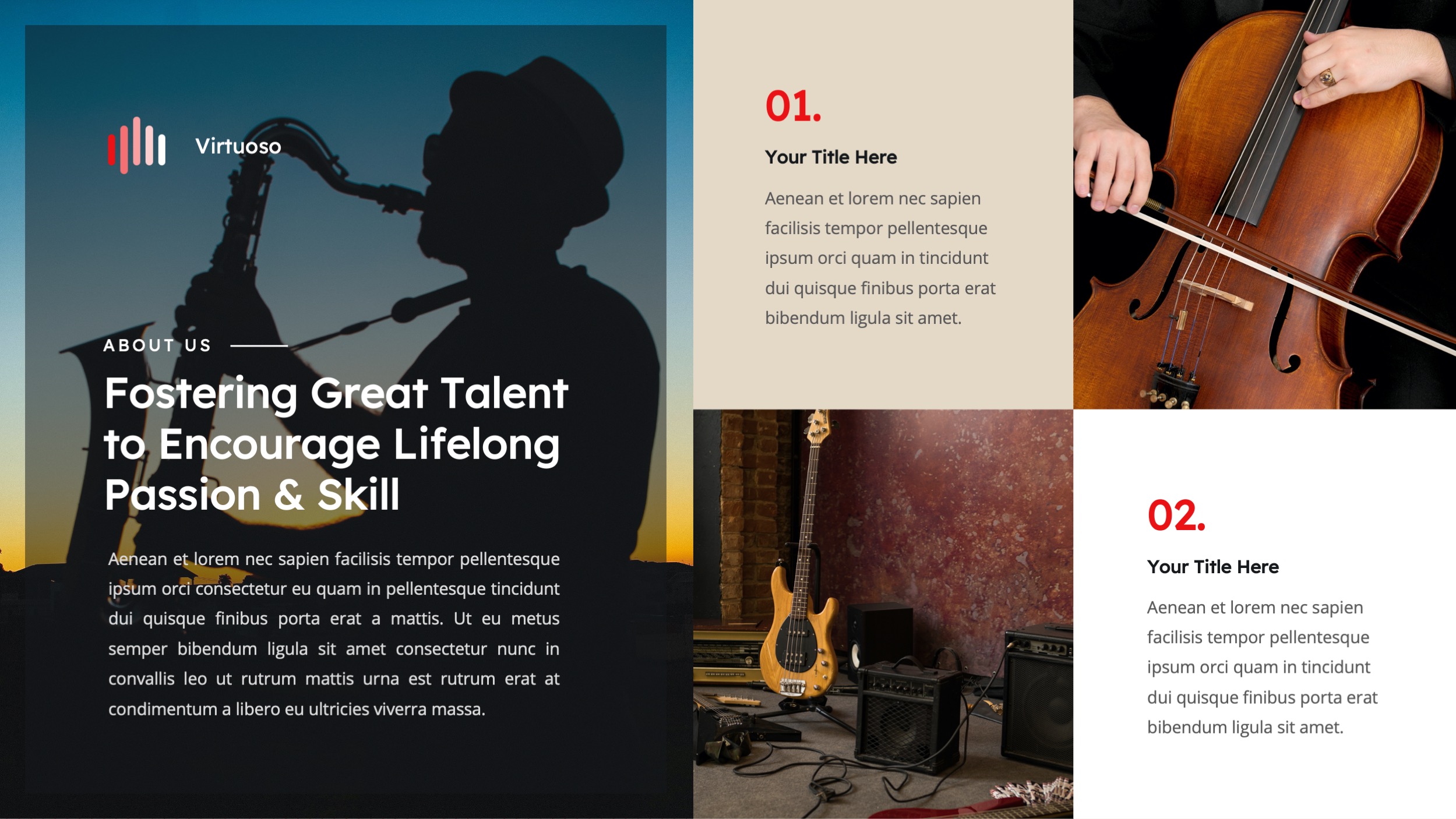 Music School PowerPoint Template, Presentation Templates | GraphicRiver