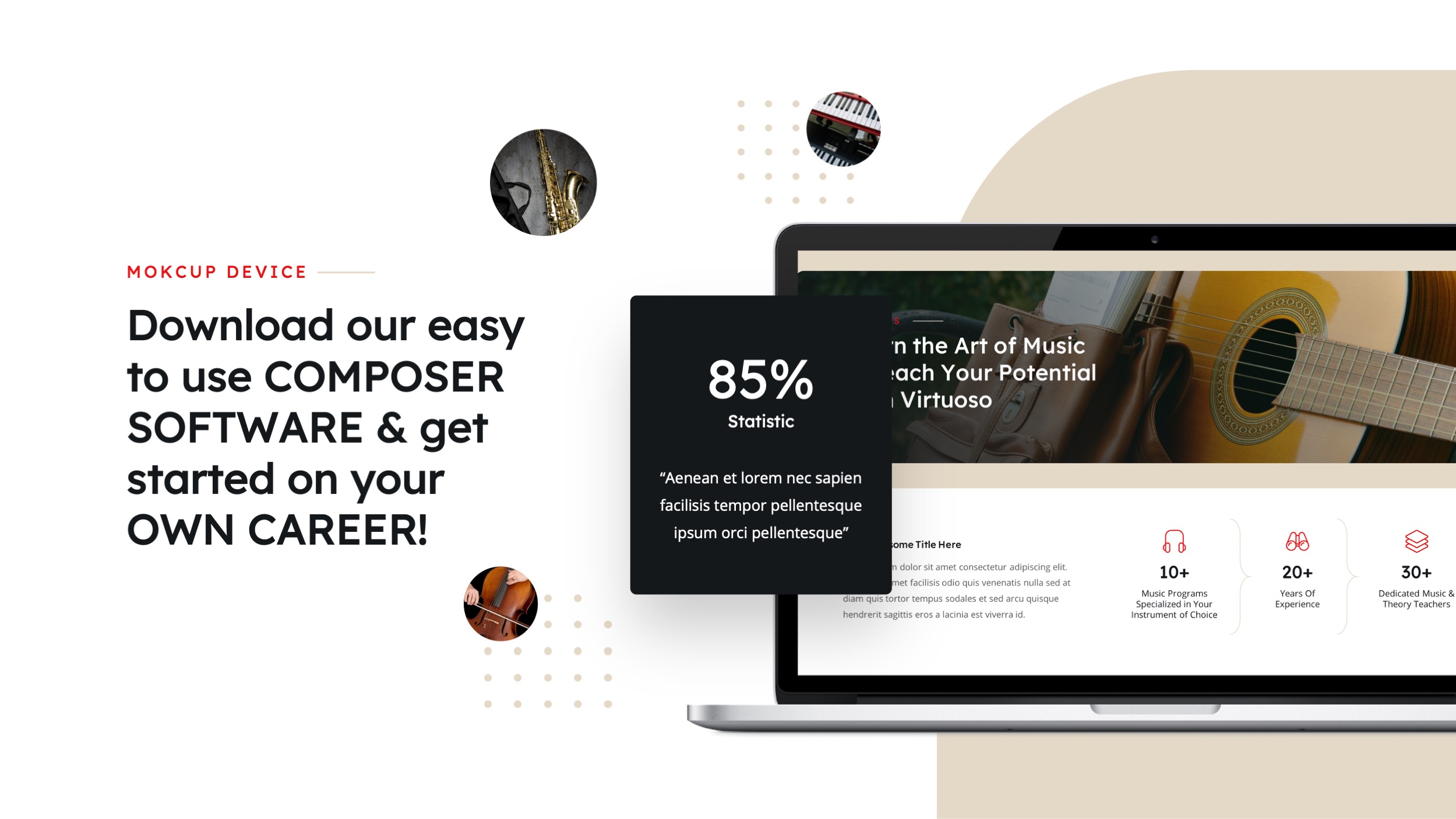 Music School PowerPoint Template, Presentation Templates | GraphicRiver