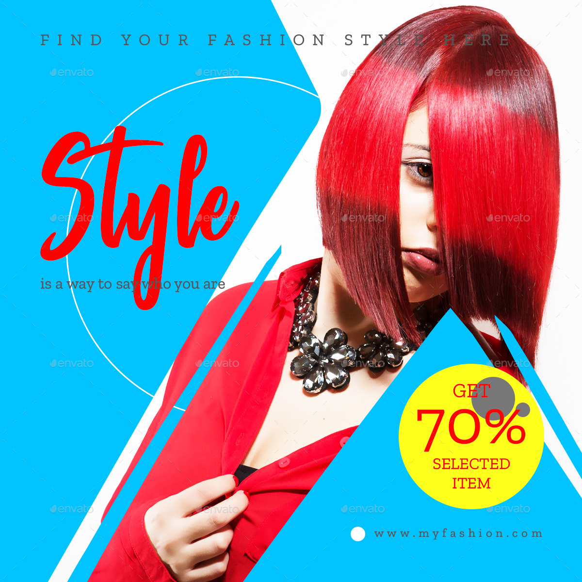 Groovy - Fashion Promotion Instagram Post Template, Web Elements ...