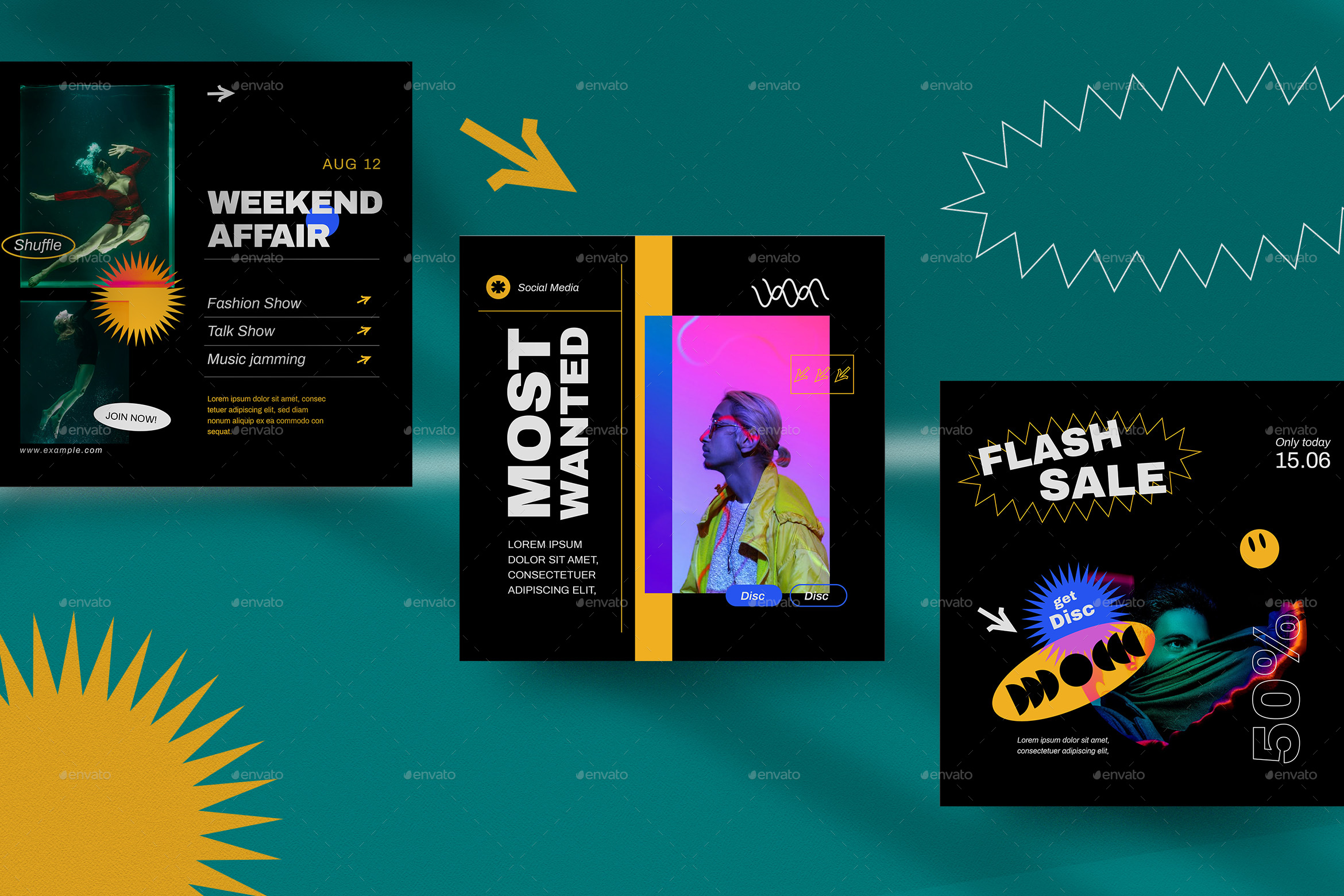 Cyber Punch Insta Pack, Web Elements | GraphicRiver