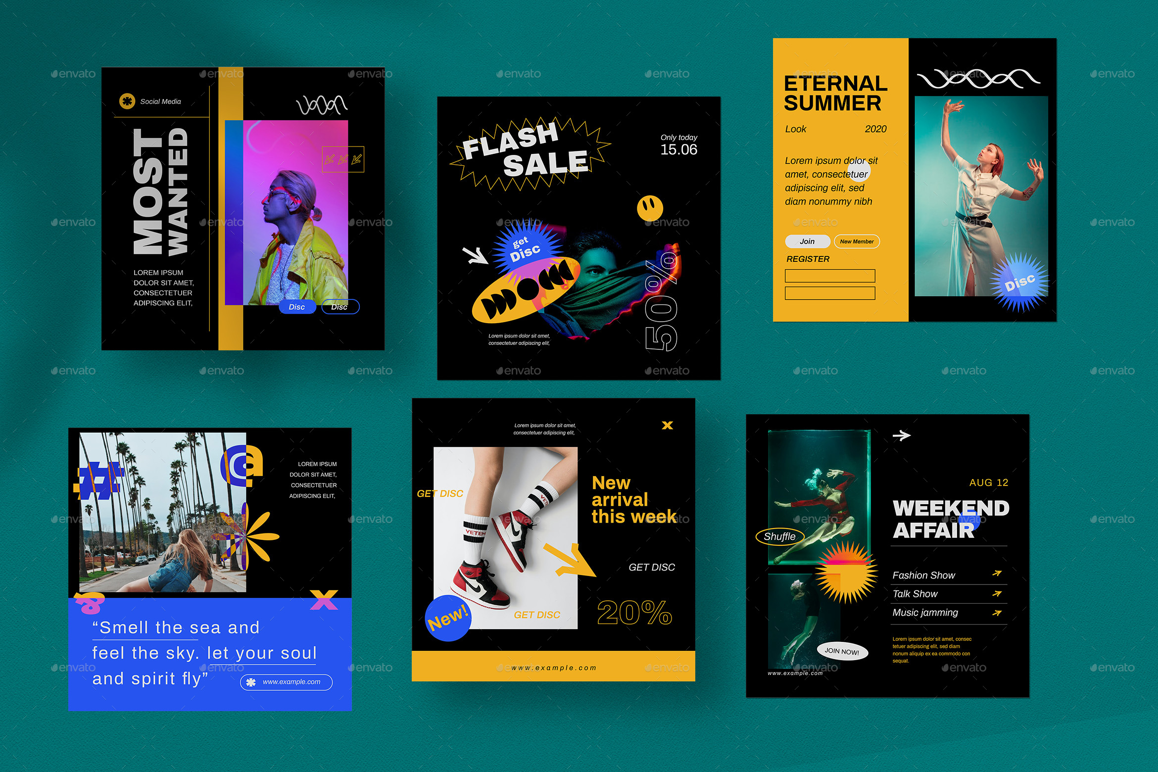 Cyber Punch Insta Pack, Web Elements | GraphicRiver