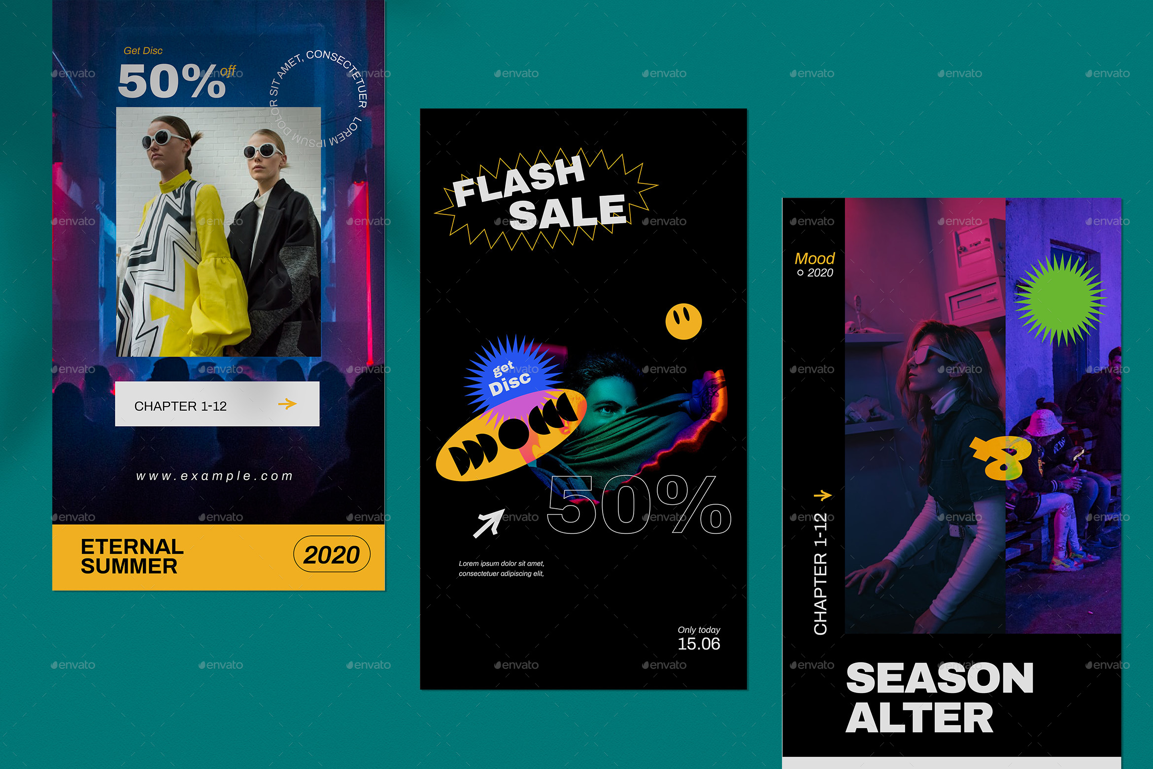 Cyber Punch Insta Pack, Web Elements | GraphicRiver