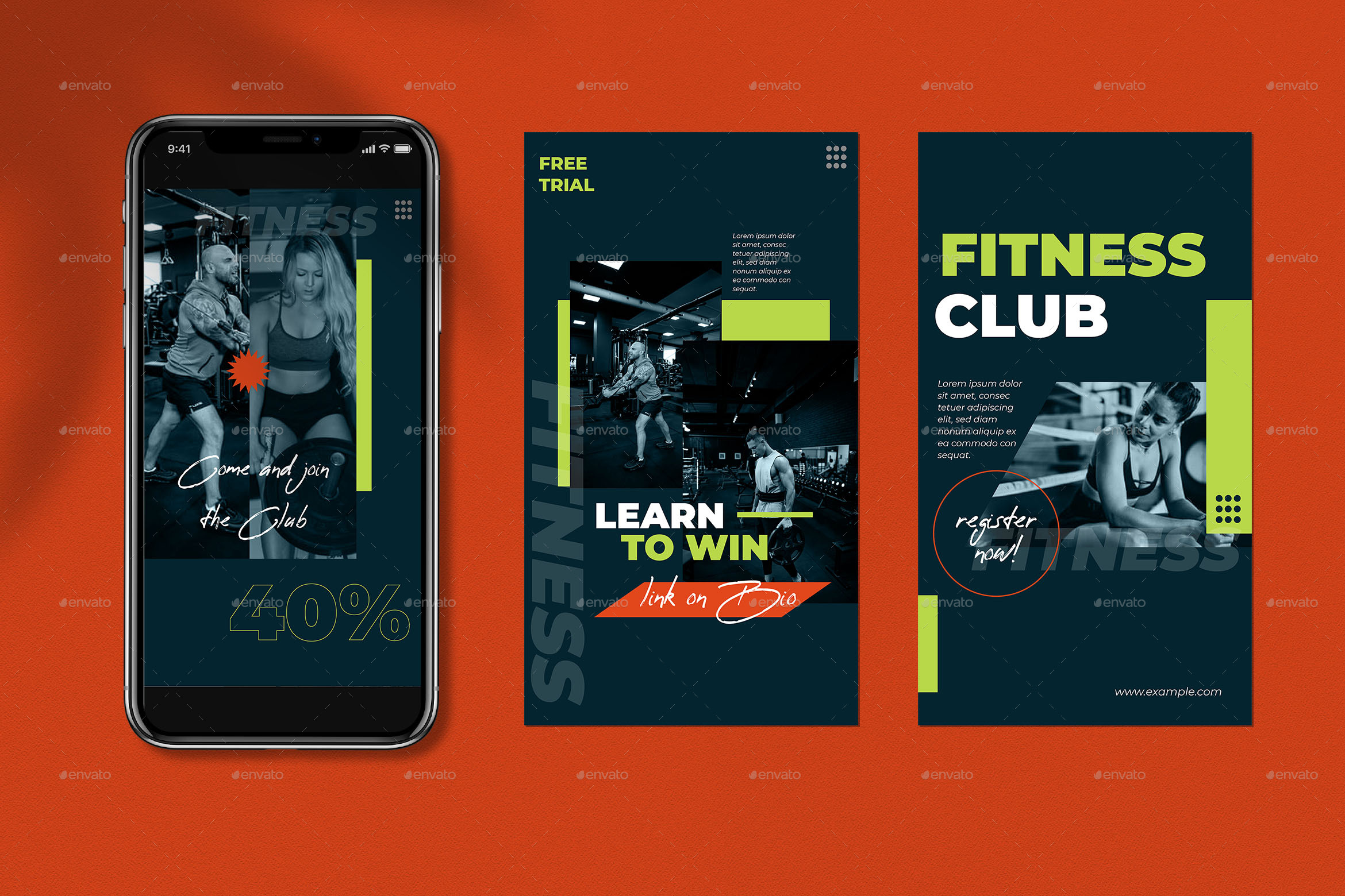 Fitness Insta Pack by graphicook | GraphicRiver