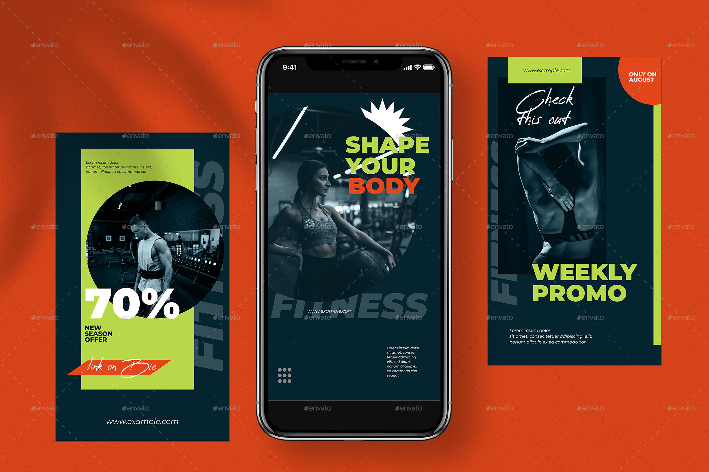 Fitness Insta Pack by graphicook | GraphicRiver