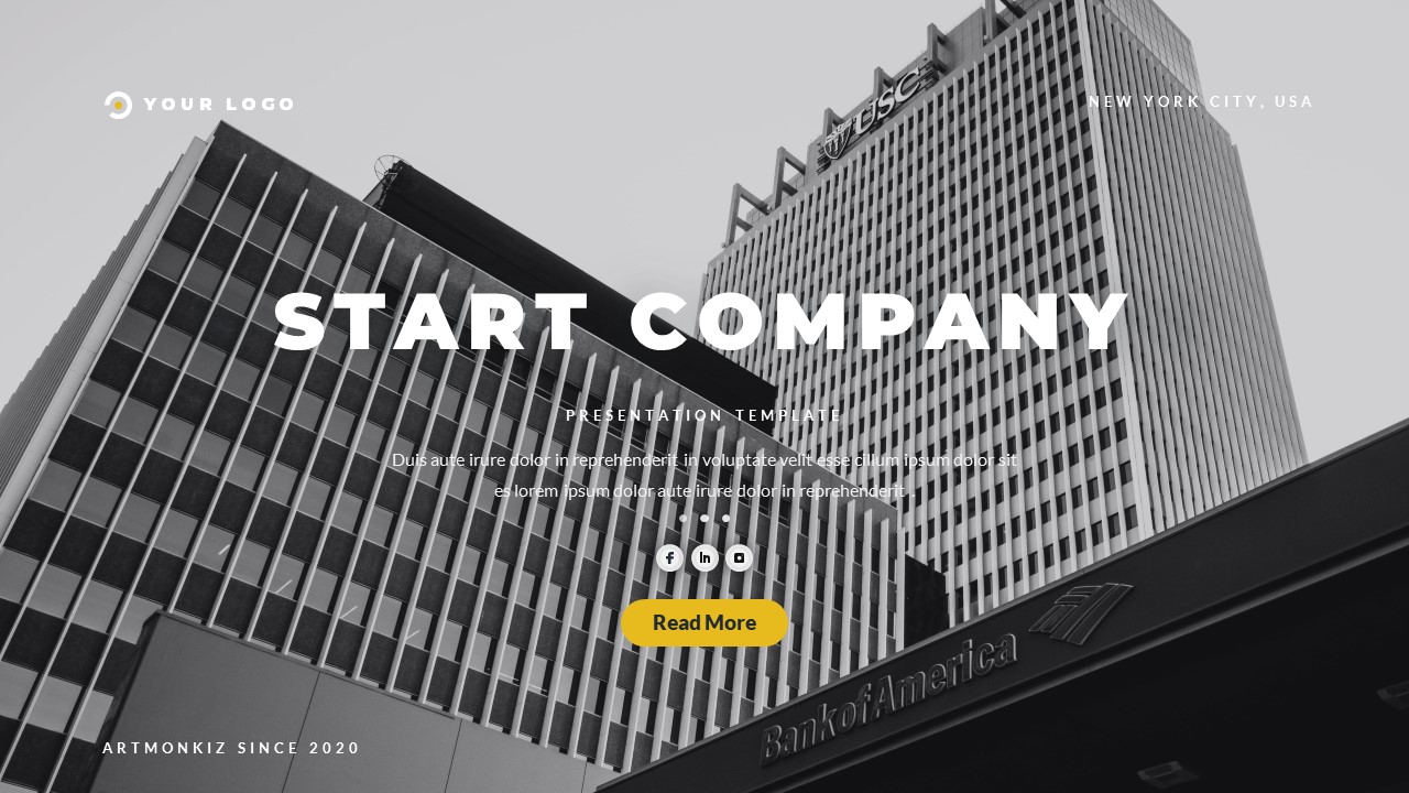 Start Company - Google Slide Presentation Template, Presentation Templates
