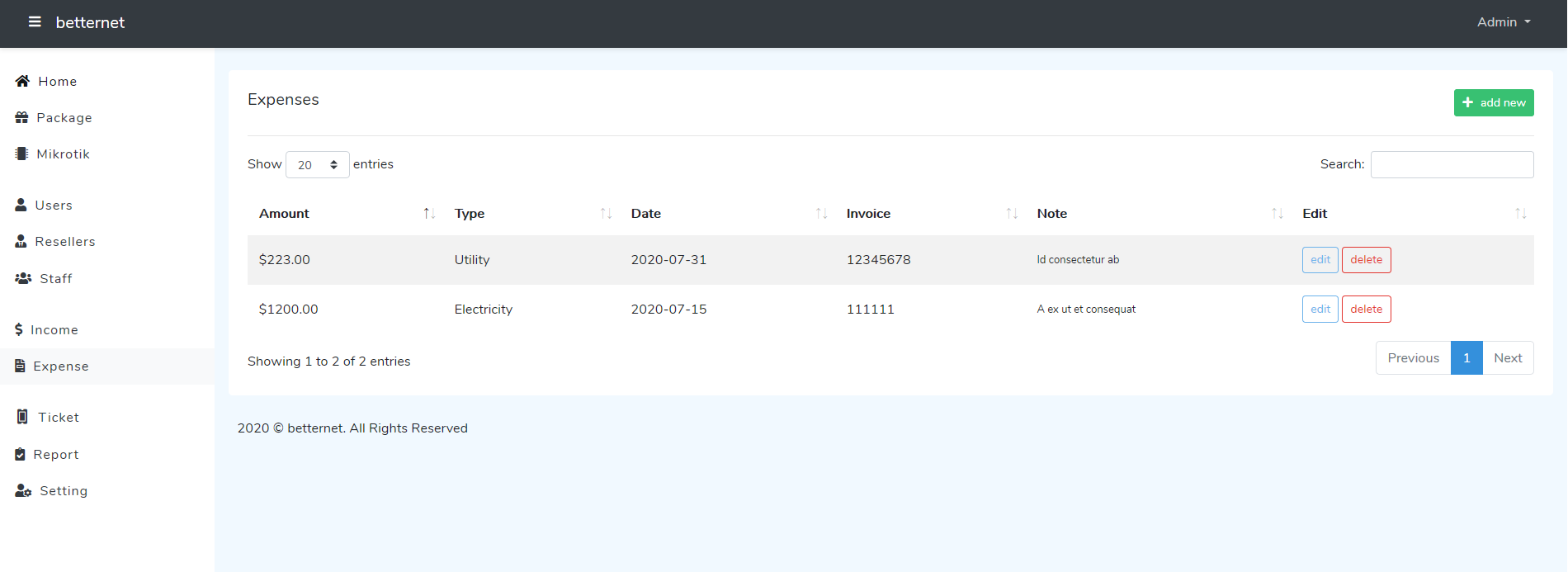 betternet - ISP Management System with Mikrotik API by sajalahsan