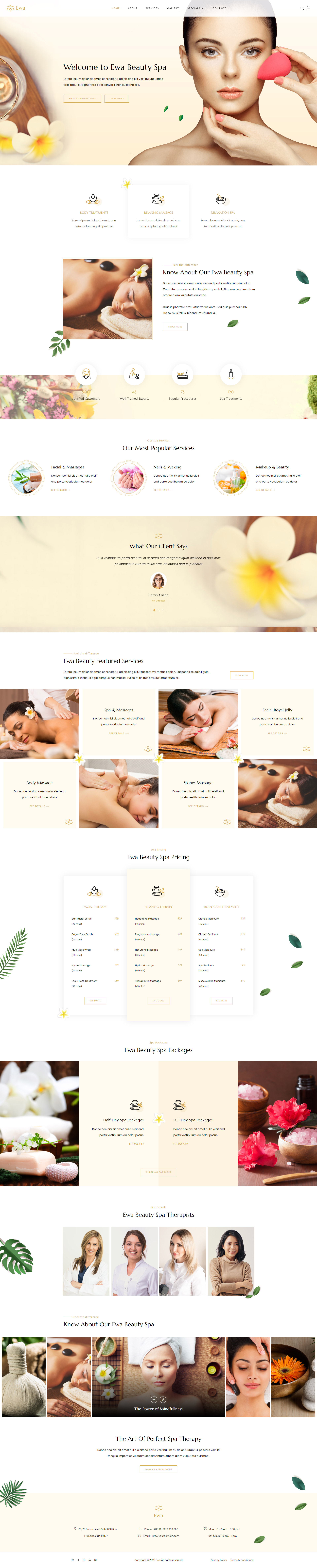 Ewa - Beauty & Spa Salon Elementor Template Kit by kinforce | ThemeForest
