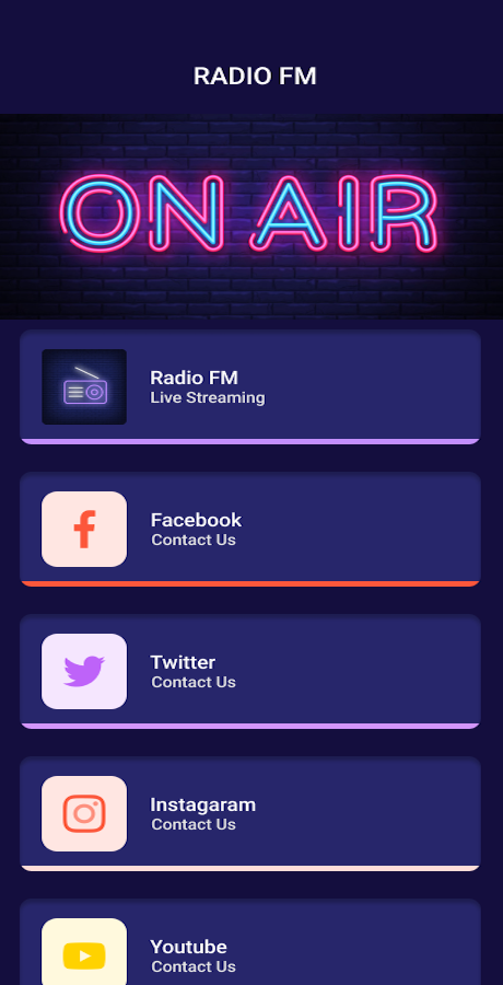 Radio App | Native Android Radio App with AdMob Ads by Sheraz_Rasheed