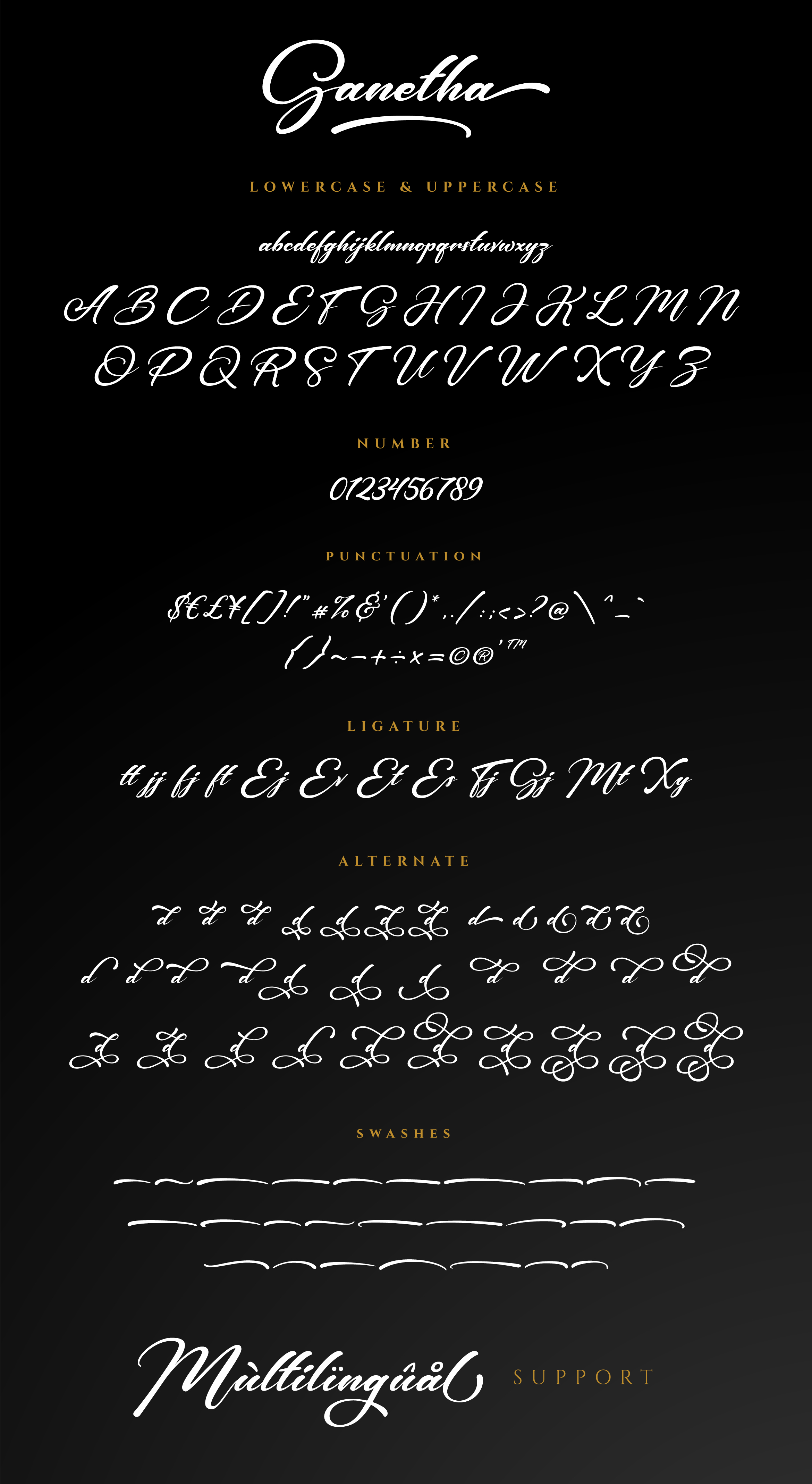 Ganetha - Elegant Script Font, Fonts | GraphicRiver