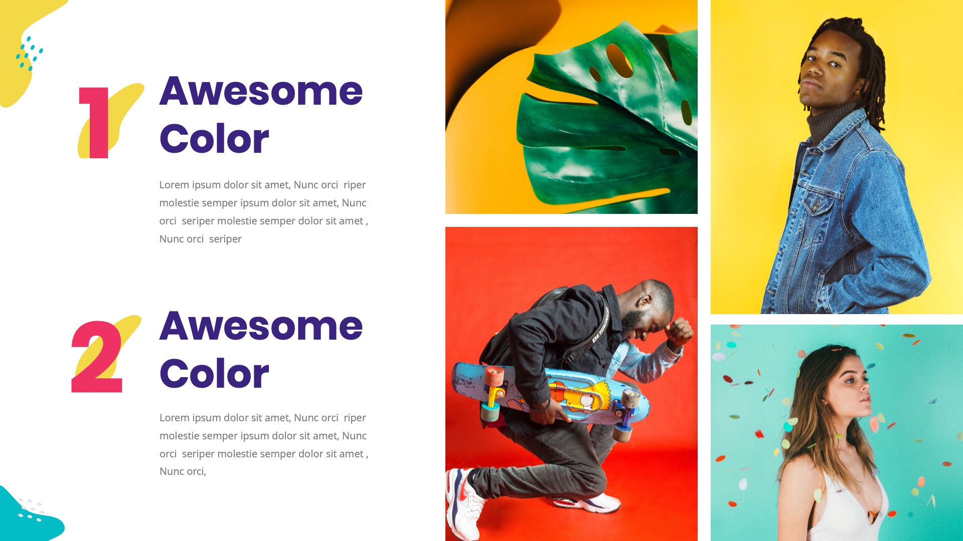 RASTEL - Colorful & Pop Art Keynote Template, Presentation Templates
