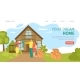 Dream Home Website Landing Vector Illustration, Vectors | GraphicRiver
