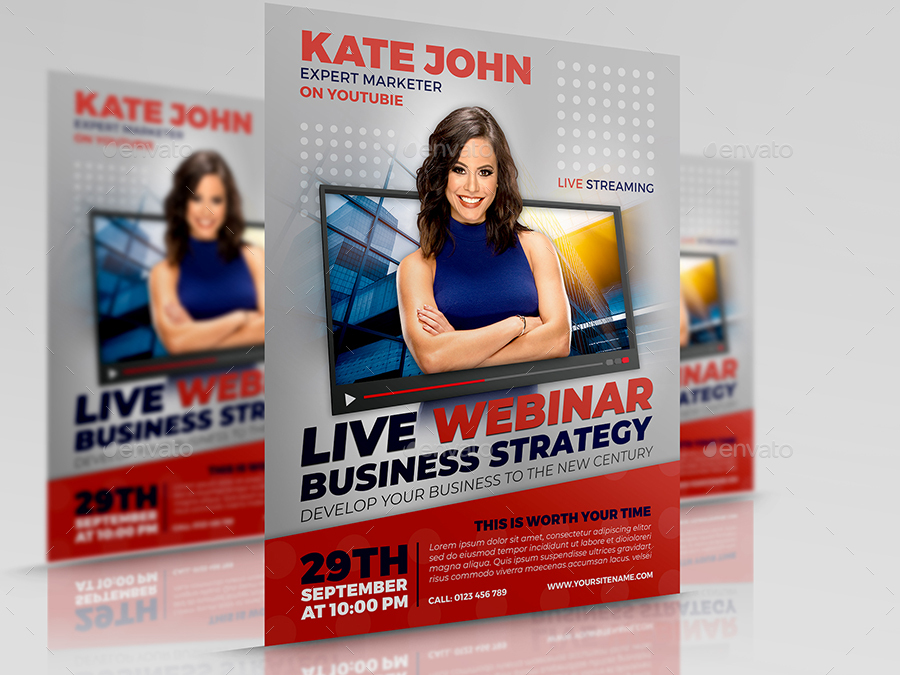 Webinar Flyer Template, Print Templates | GraphicRiver