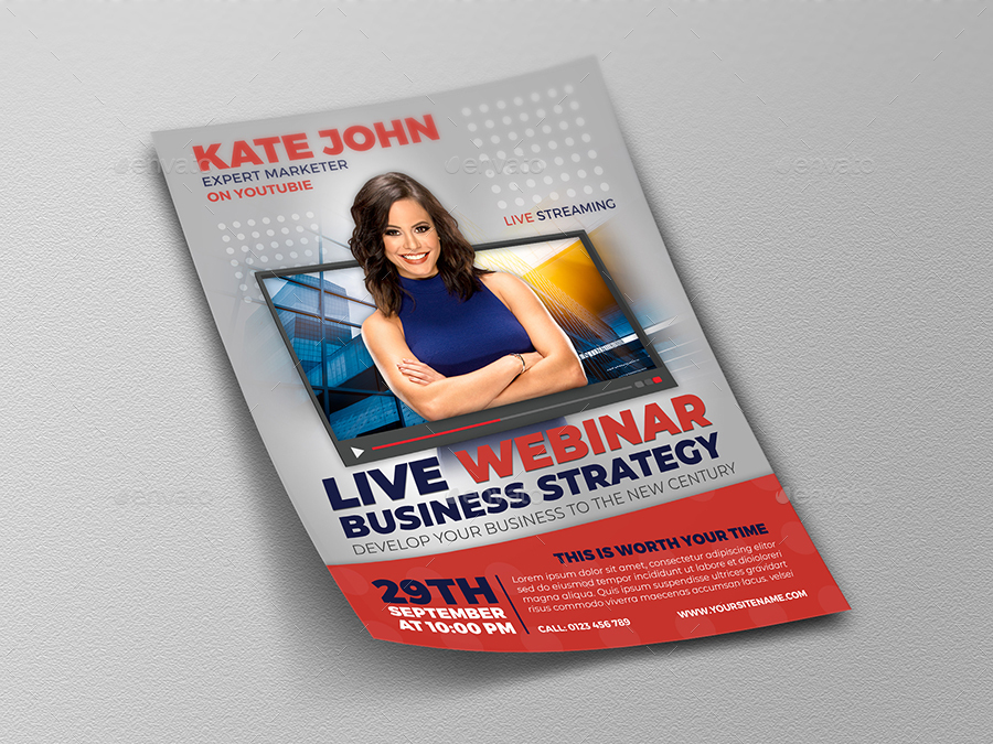 Webinar Flyer Template, Print Templates | GraphicRiver