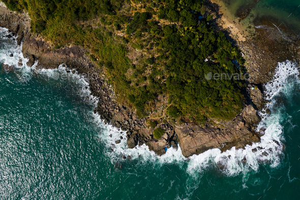 Top down view of coastline Stock Photo by leungchopan | PhotoDune