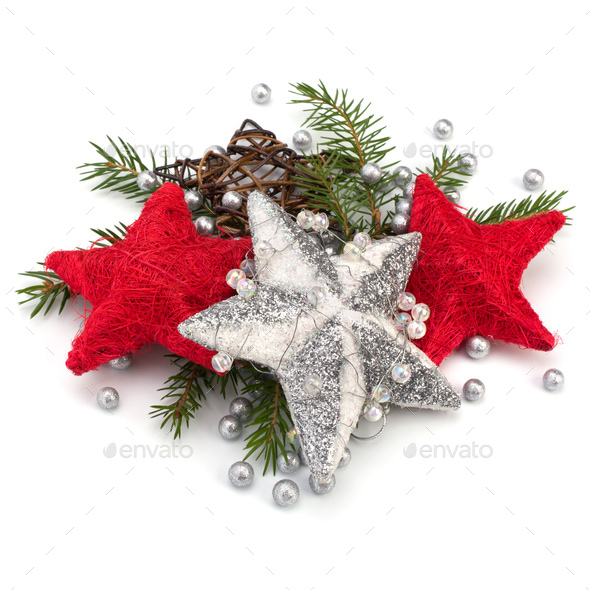 Christmas decoration isolated on white background Stock Photo by natika